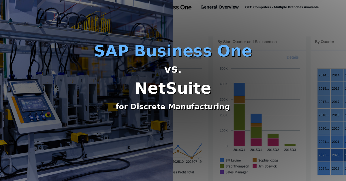 SAP Business One vs. NetSuite for Discrete Manufacturing: An Honest ...